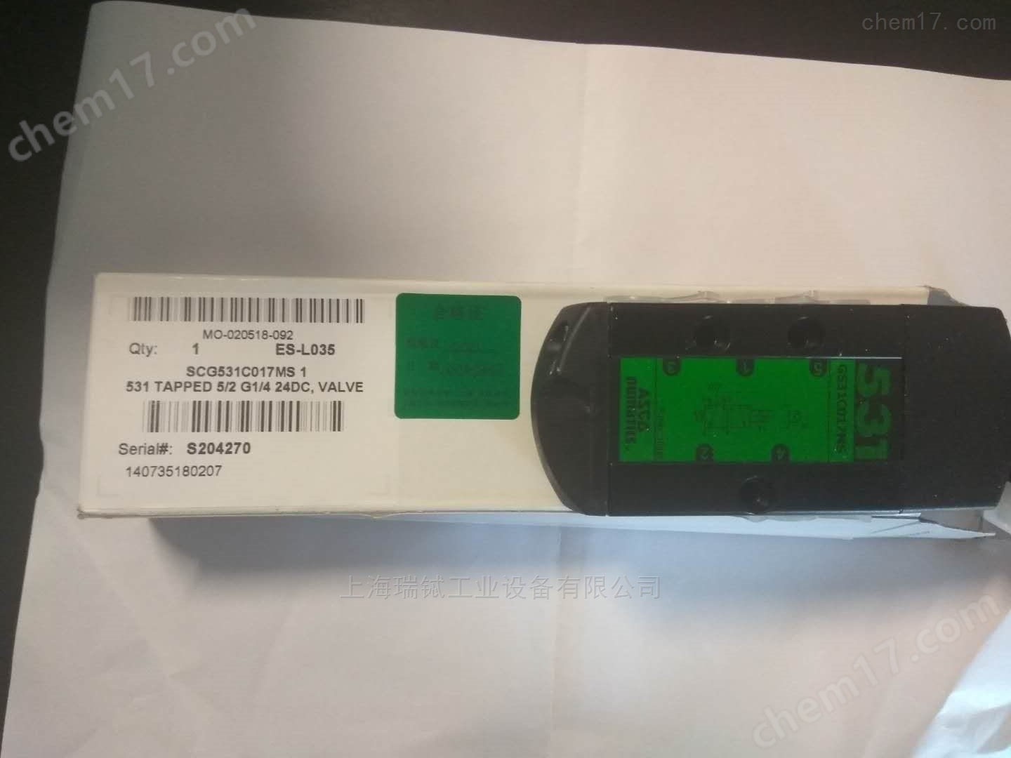 阿斯卡ASCO电磁阀SCG531C017MS-化工仪器网